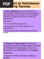 TAYUTAY - Mga Iba't Ibang Uri at Halimbawa | PDF
