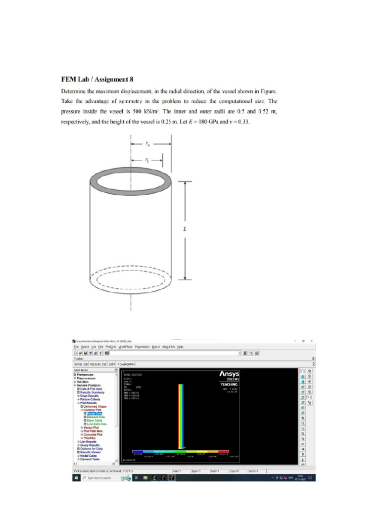 Assignment Axisymmetric Analysis | PDF