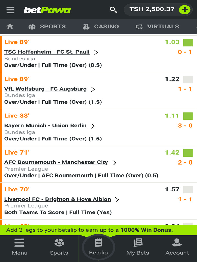 Placed Betslip BetPawa Tanzania | PDF