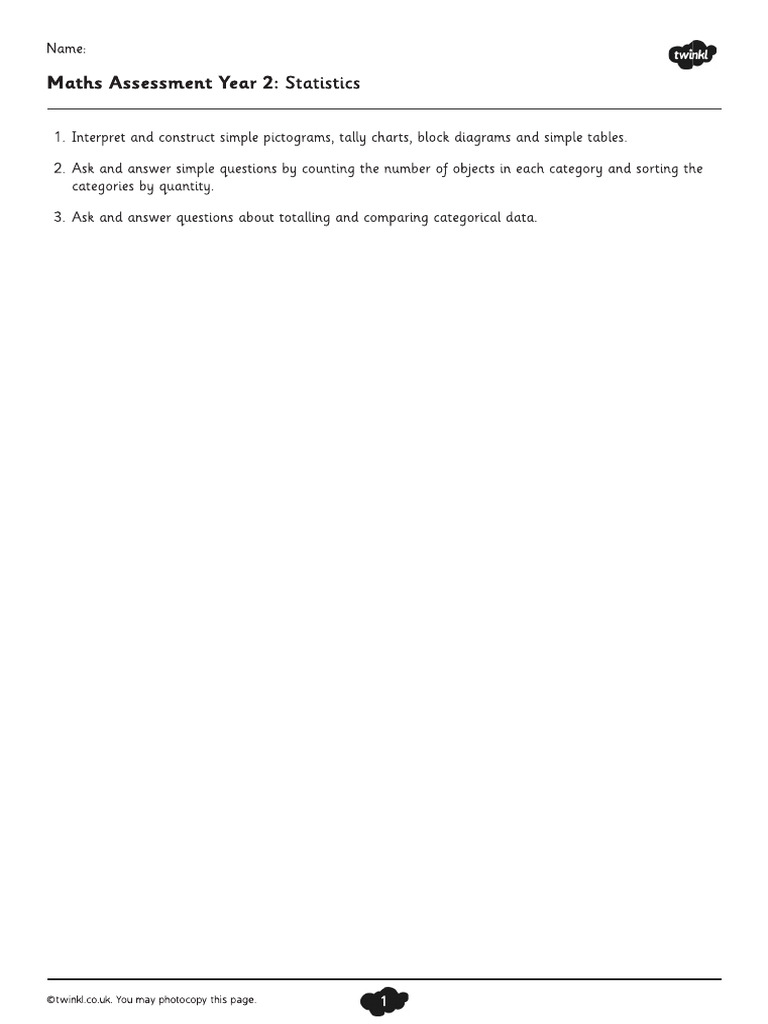 T PA 048 Year 2 Maths Assessment Statistics | PDF