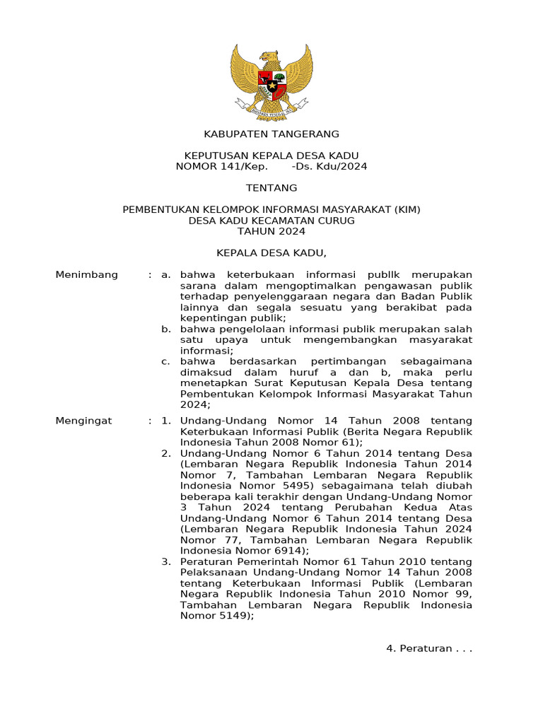 Draft SK KIM Banprov 2024 | PDF