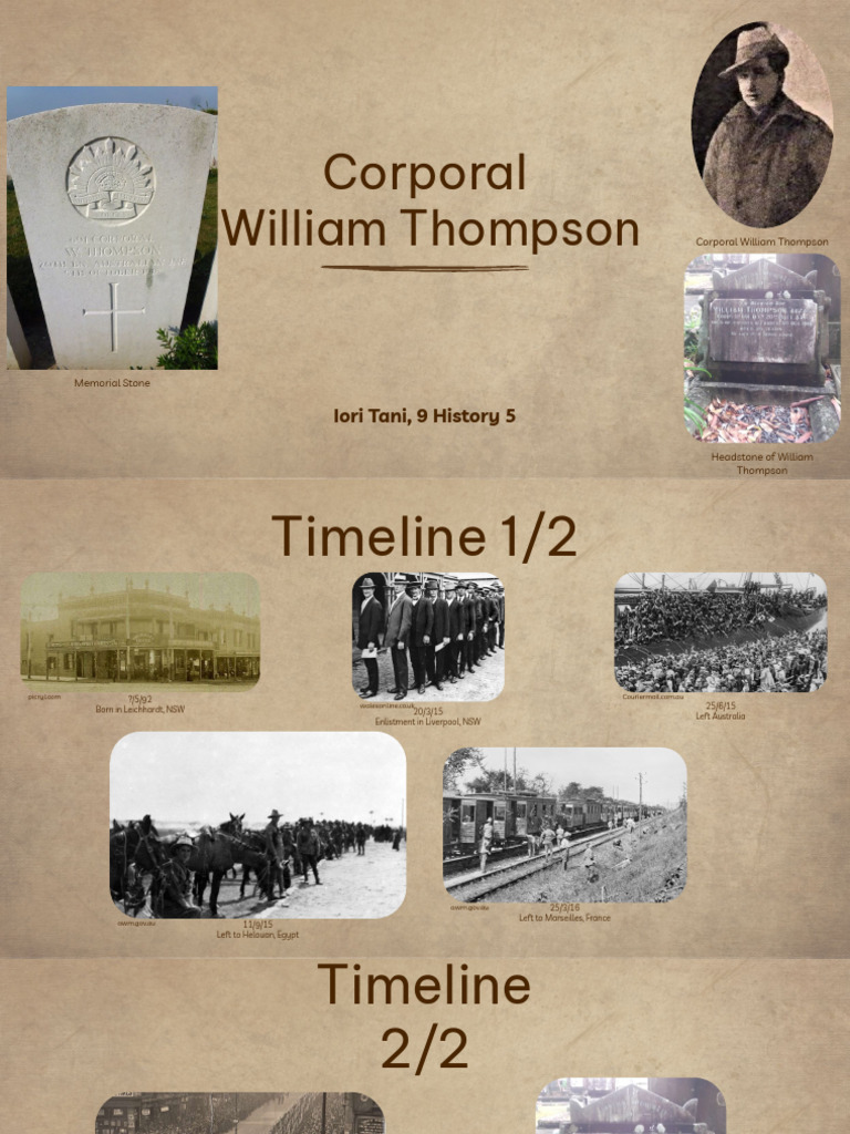 William Thompson: A WWI Soldier's Story | PDF | Trench Warfare | Military