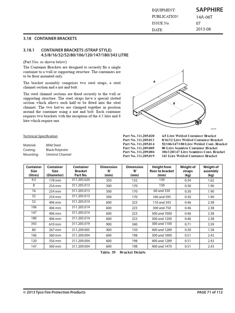Novec1230 Container Brackets | PDF