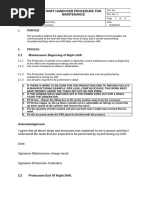 Shift Handover Form | PDF
