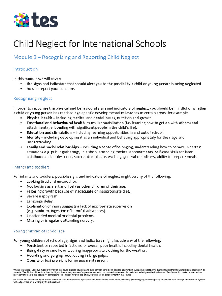 CNIS_M3 PDF (1) | PDF | Child Neglect | Family