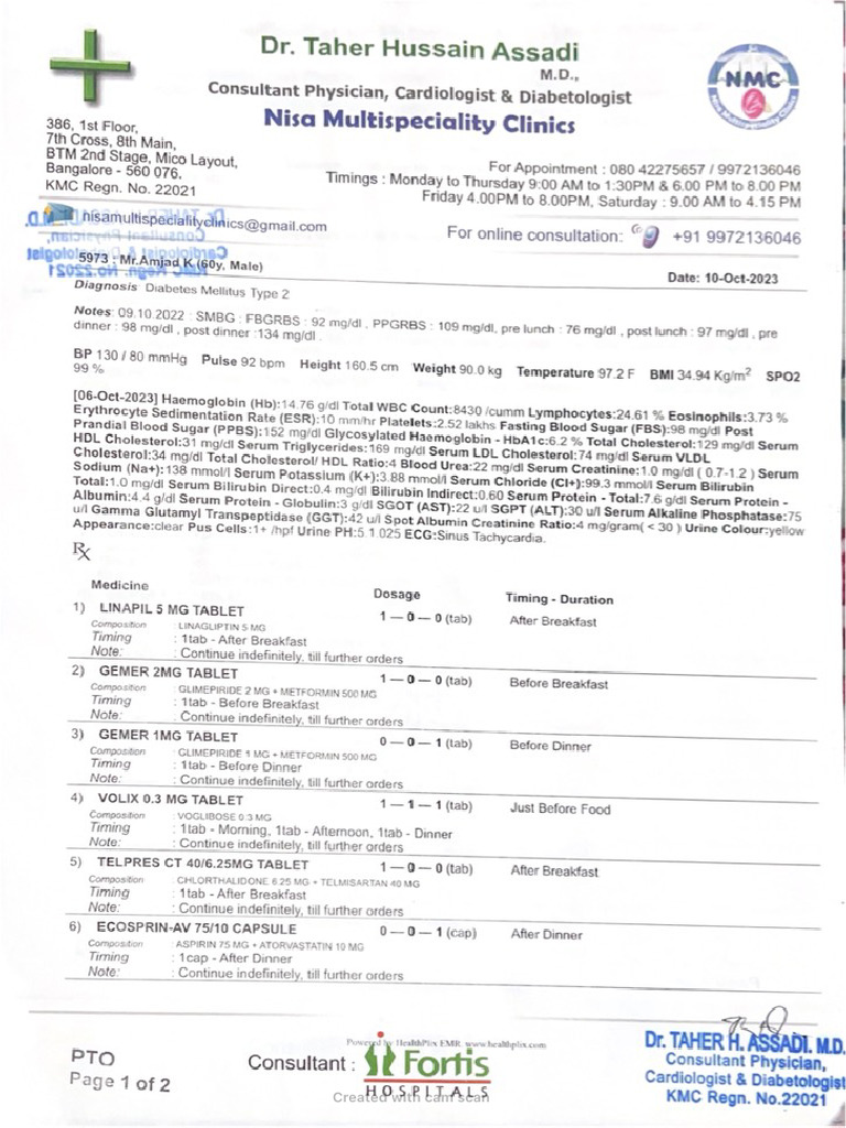Father Medical History | PDF