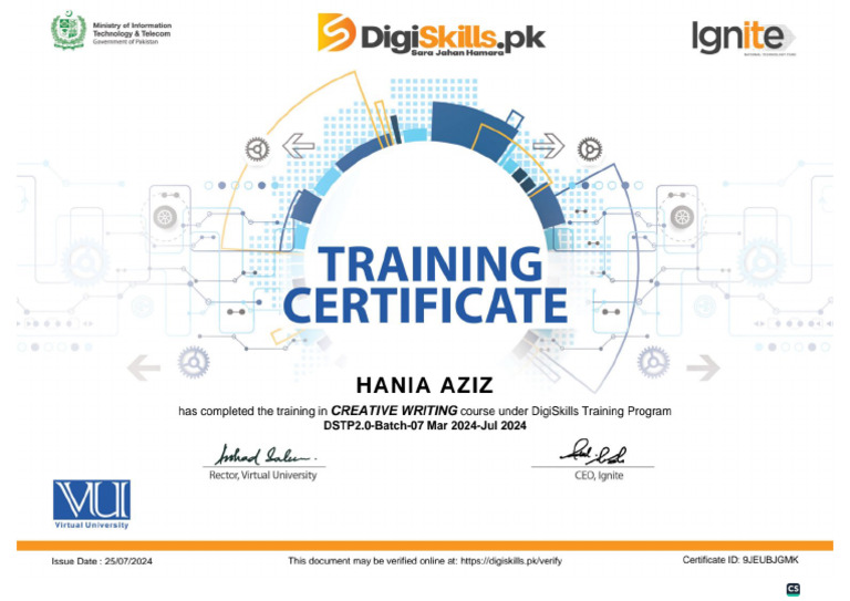 Creative Writing Certificate | PDF