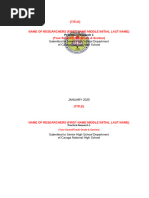 Title Defense Format | PDF | Methodology | Data