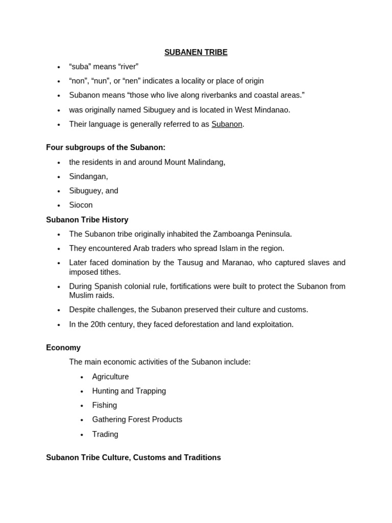 SUBANEN TRIBE | PDF | Weaving