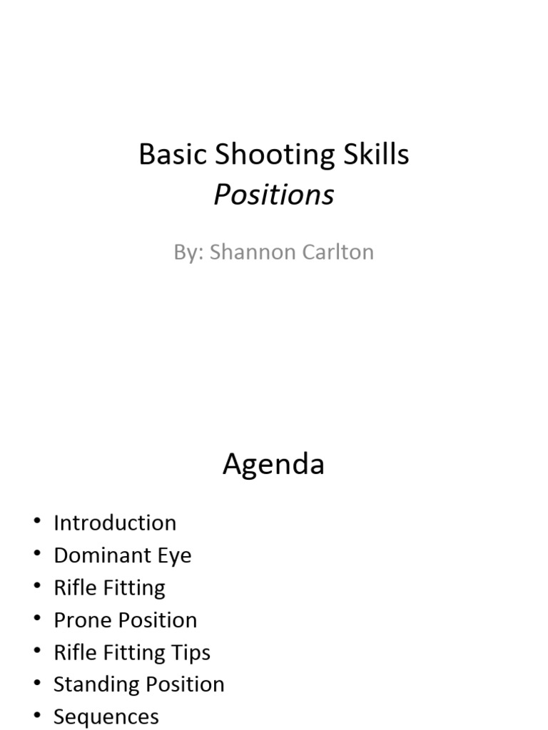 Essential Rifle Shooting Techniques | PDF | Hand | Foot