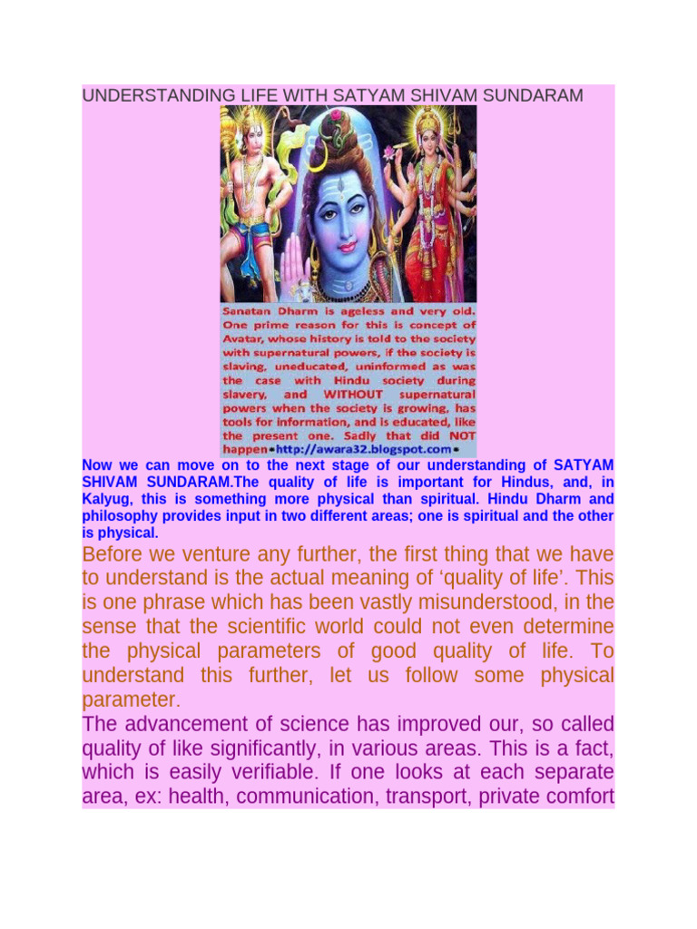 Exploring Satyam Shivam Sundaram's Impact | PDF | Hindu Astrology | Karma