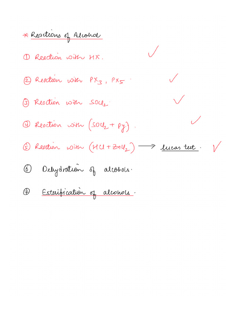 _ Reactions of Alcohol | PDF