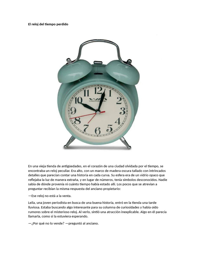 El Reloj Del Tiempo Perdido | PDF