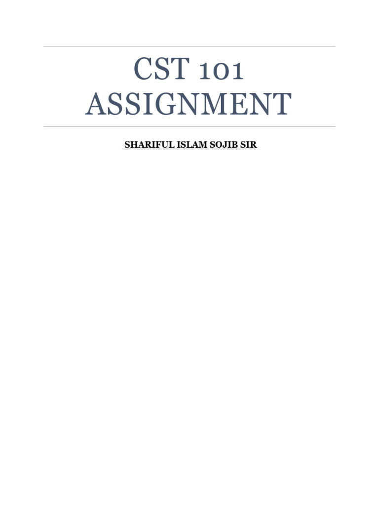 Cst-101 | PDF | Gmail | Operating System Families
