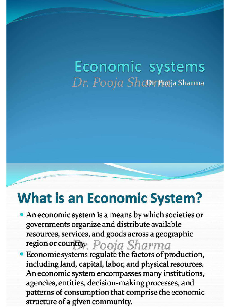3 Economic Systems | PDF