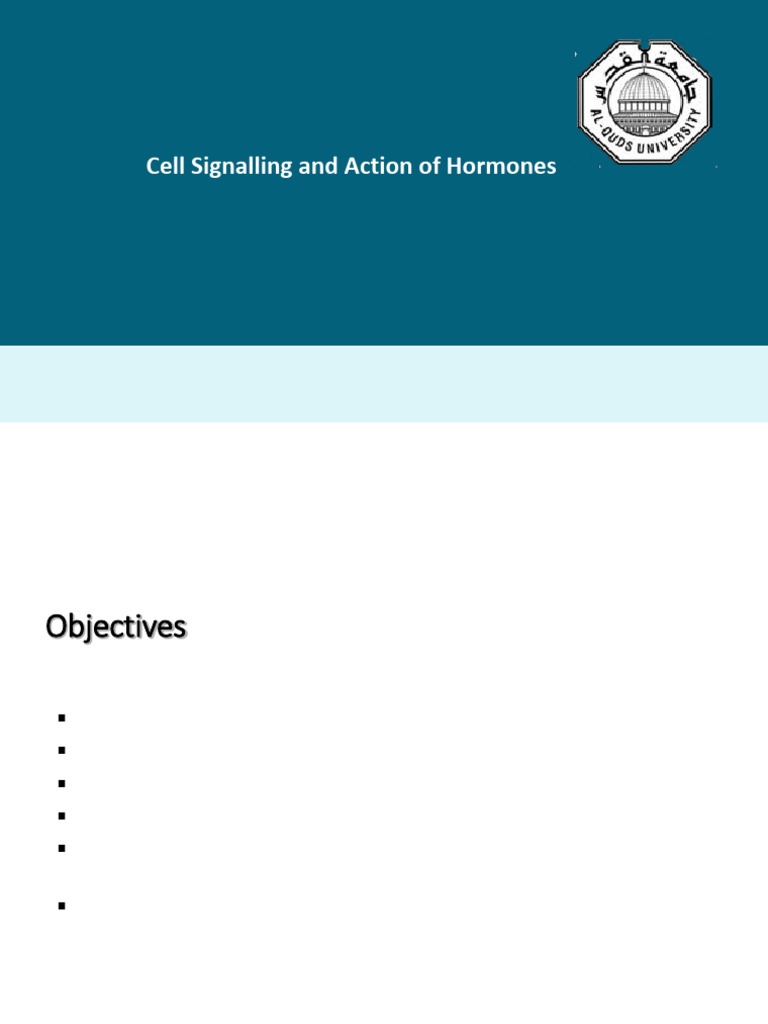 Week 2 Cell Signaling and Action of Hormones | PDF | Hormone ...