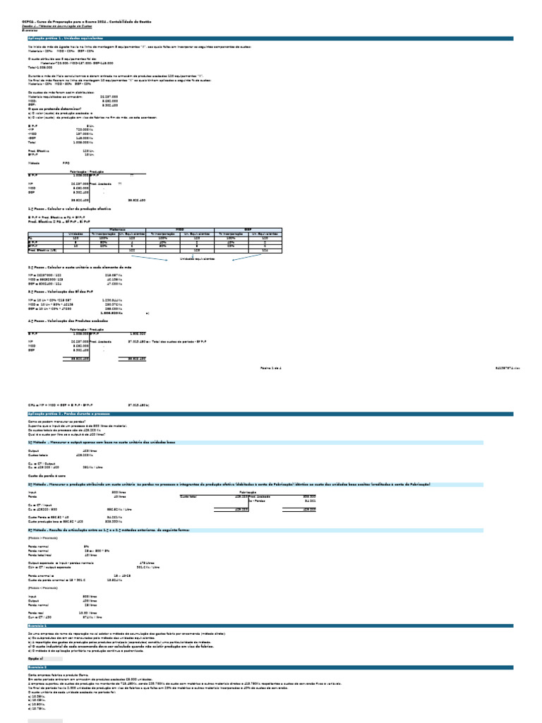 OCPCA - Sessão 4 - Exercicios (Aula) - v30112024 | PDF | Despesa