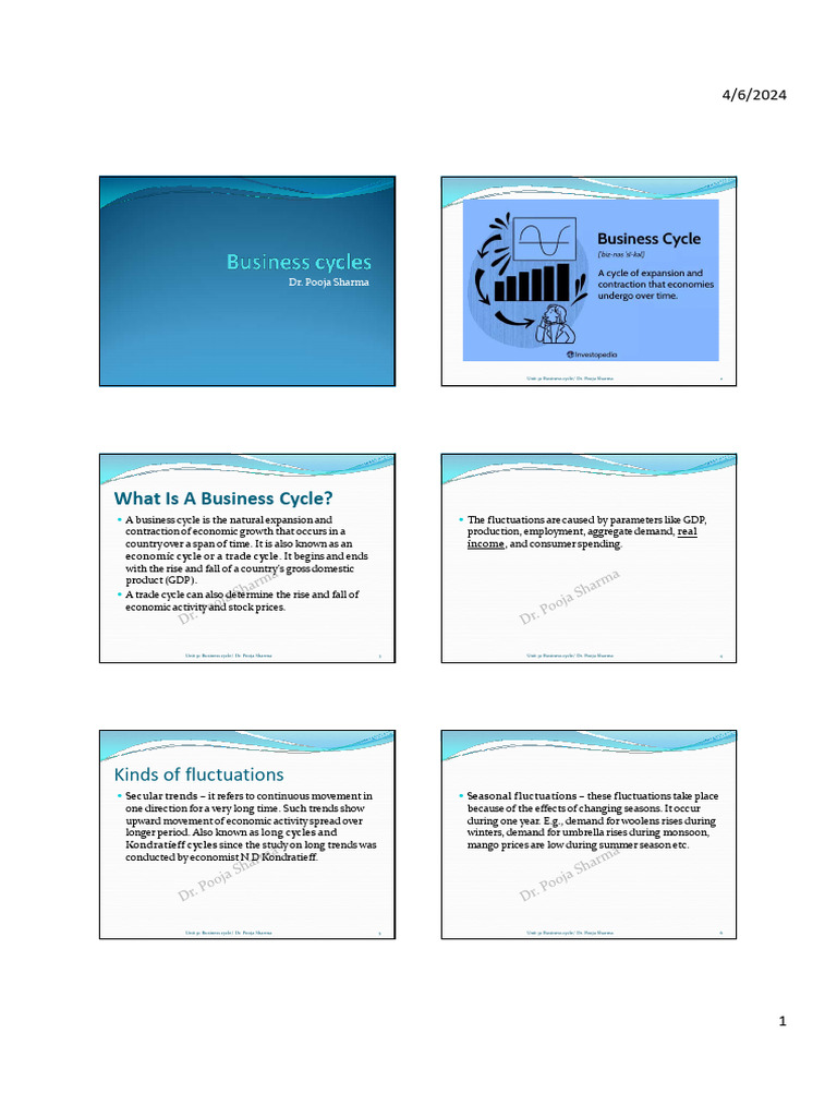 UNIT 3a Business cycle | PDF | Business Cycle | Recession