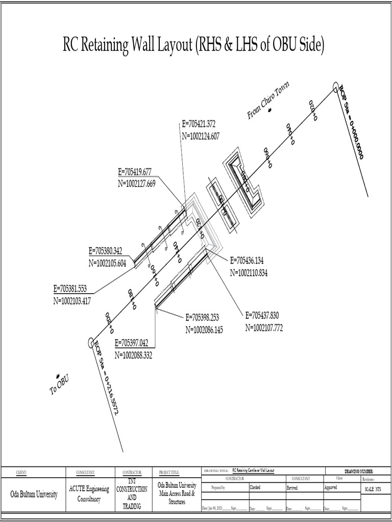RC Retaining Wall Layout-Model | PDF