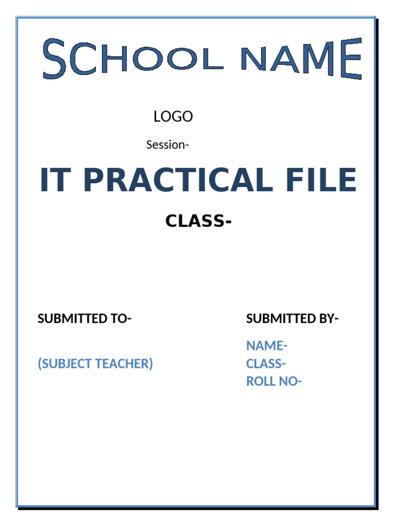 IT Practical File Submission Guide | PDF