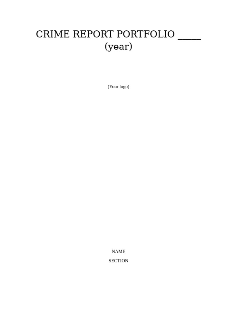 Crime Report Portfolio | PDF