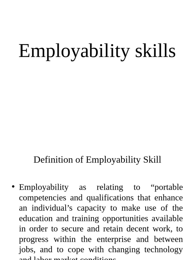 Employability Skills | PDF | Résumé | Skill