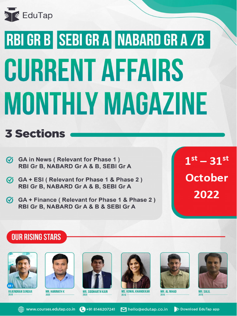 October 1 To 31 2022 Rbi GR B Sebi GR A Nabard GR A Lyst5355 | PDF ...