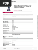 APC SRT8KXLI UPS Datasheet | PDF | Electrical Engineering | Electronics