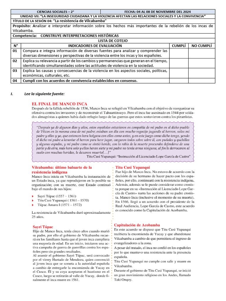 Ficha 04 - Unidad Vii | PDF