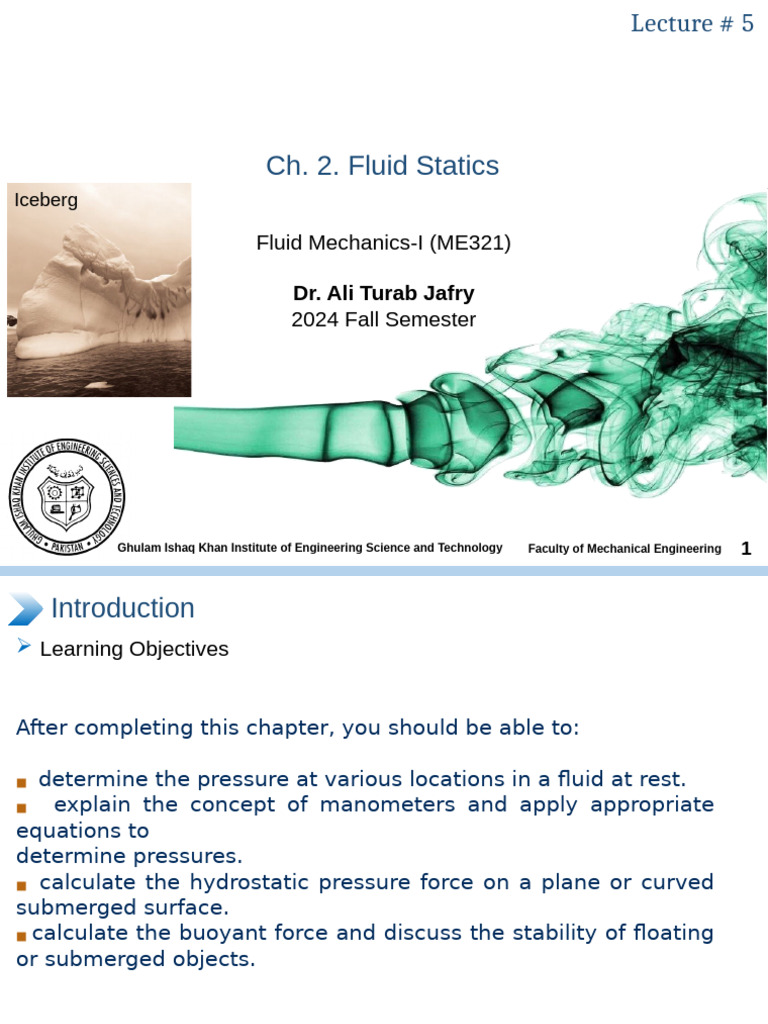 Fluid Statics: Pressure and Buoyancy | PDF | Pressure | Stress (Mechanics)