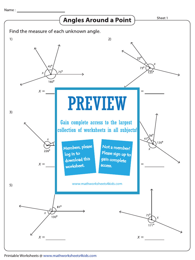 Find Angle Moderate 1 | PDF