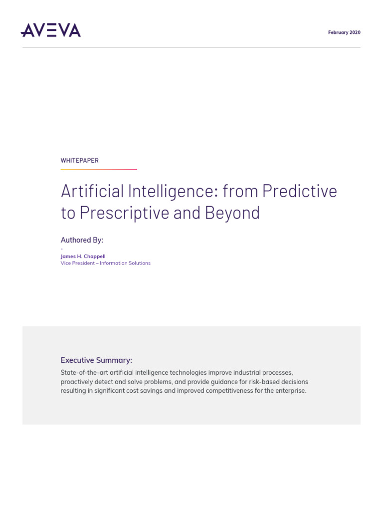 AI in Predictive and Prescriptive Analytics | PDF | Artificial ...
