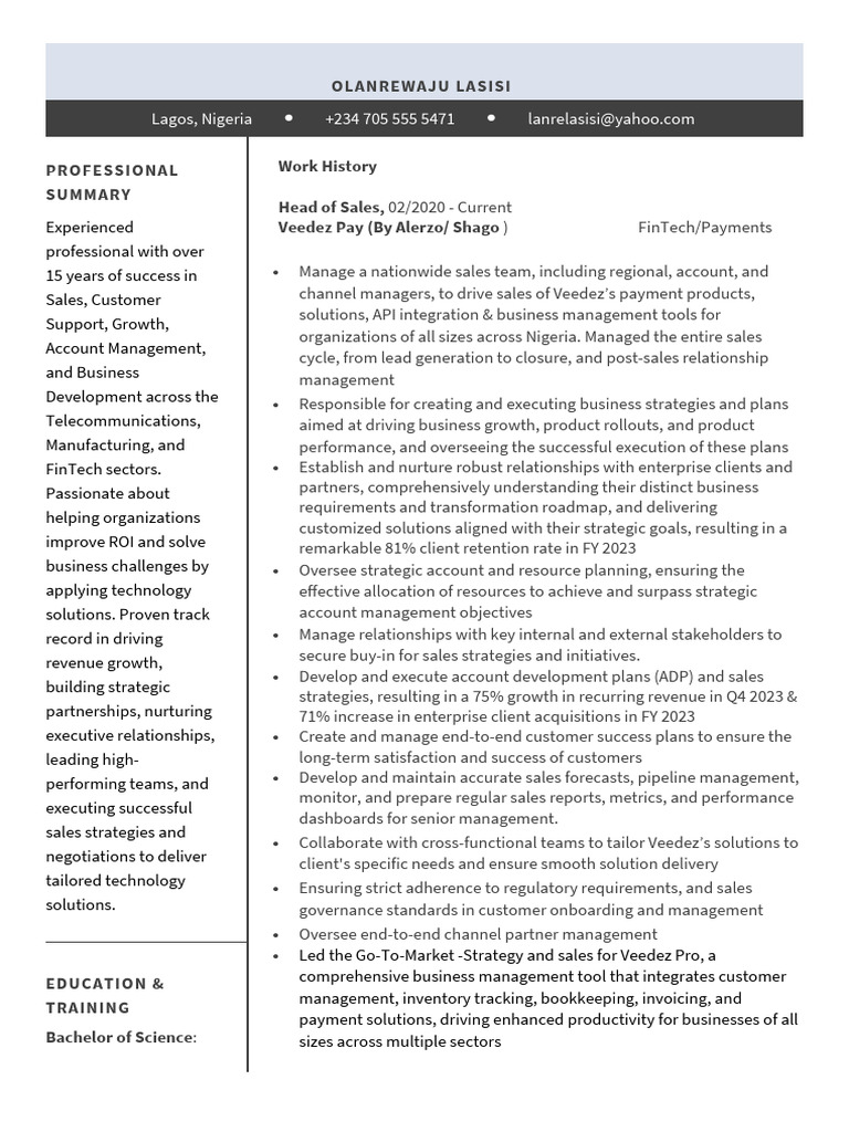 LLASISI OLANREWAJU | PDF | Sales | Performance Indicator