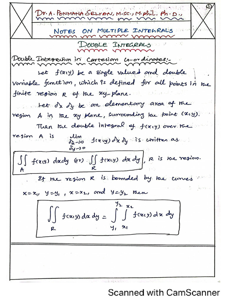 Double Integrals | PDF