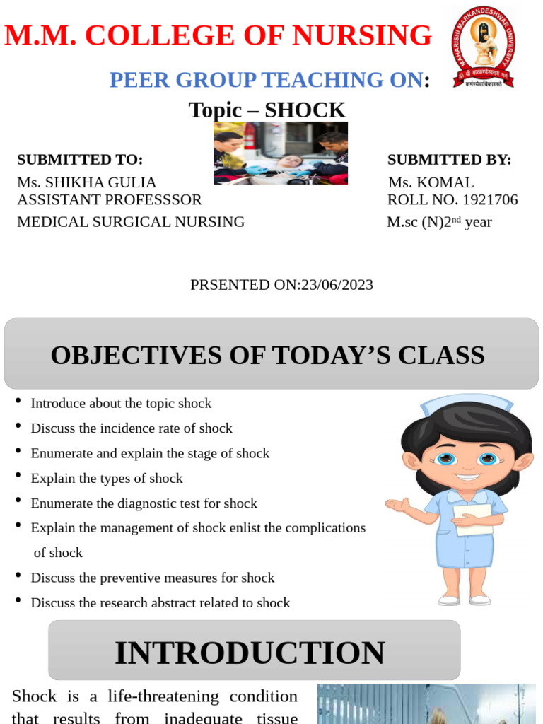 Shock Ppt Pdf Shock Circulatory Heart