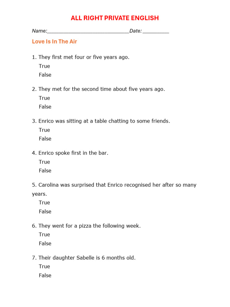 Love Is In The Air Transcript | PDF