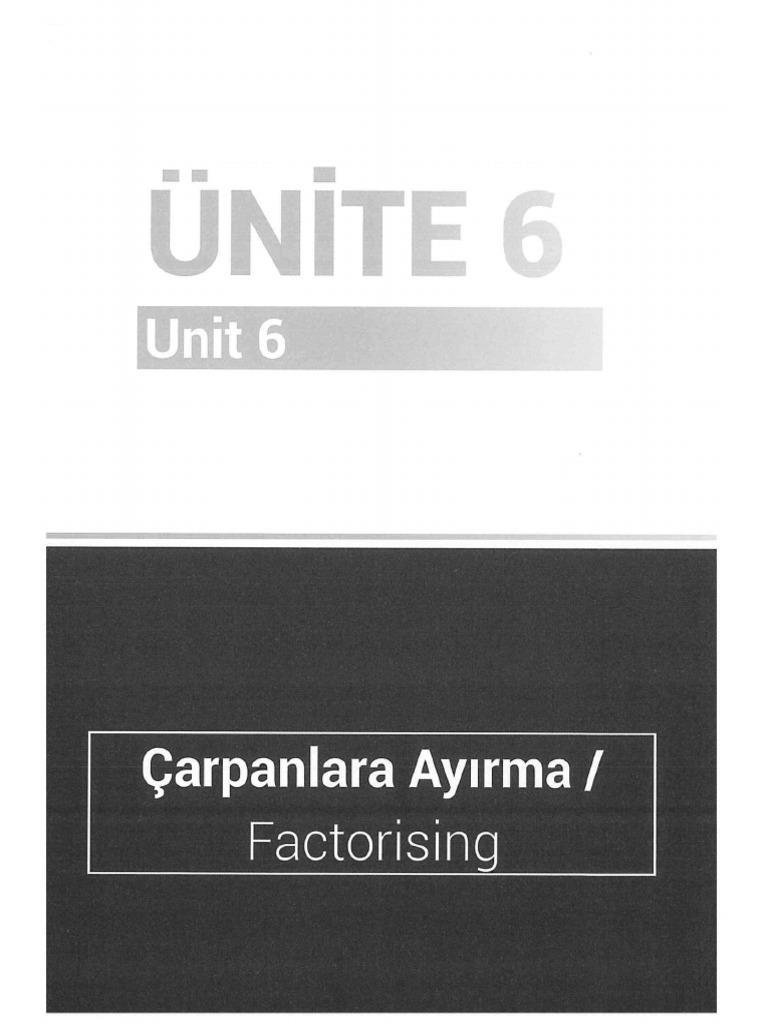 Galata-Math-1 Carpanlara Ayirma | PDF