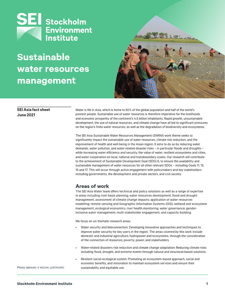 Water Resources Management | PDF | Sustainability | Water Resources
