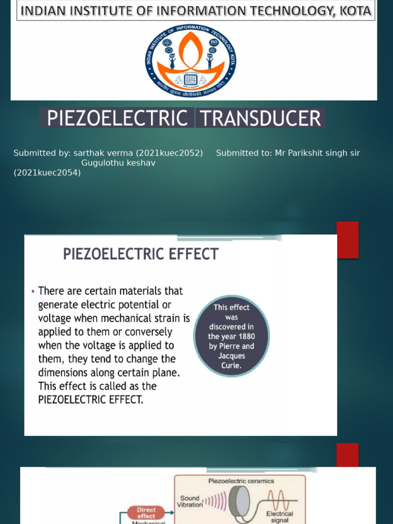 Peizoelectric Transducer | PDF