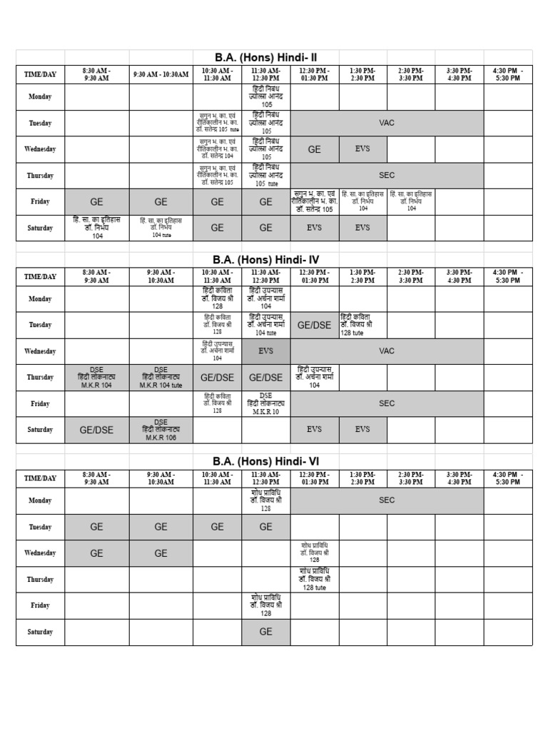TT - Courses - Jan 2025 - Google Sheets | PDF