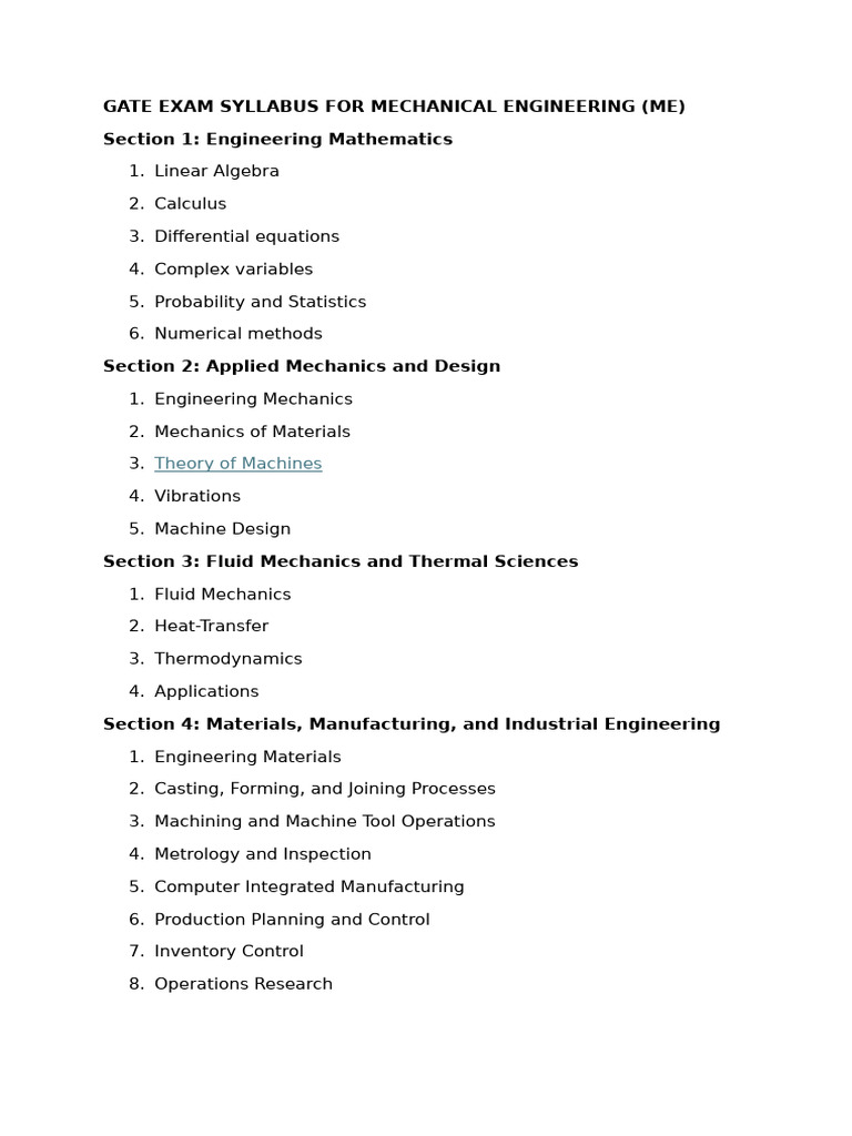 Gate Section Wise | PDF