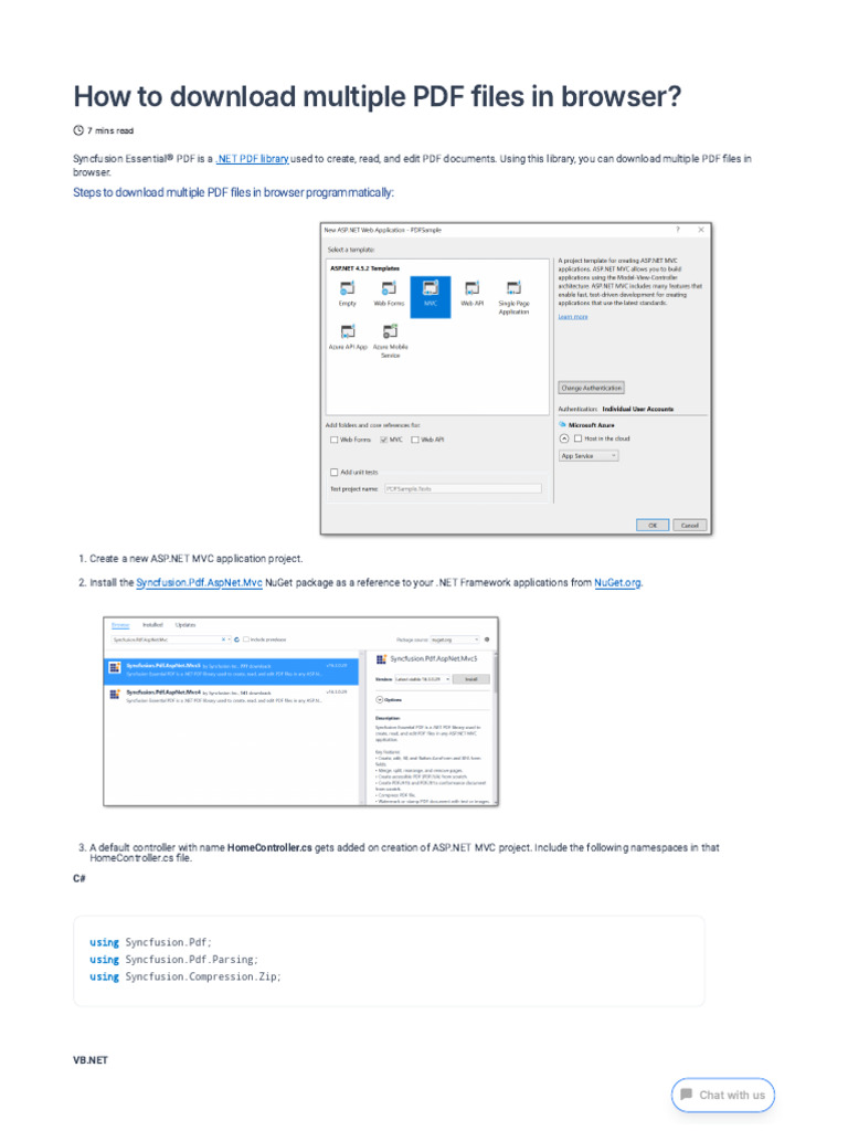 How to download multiple PDF files in browser | PDF | Zip (File Format ...