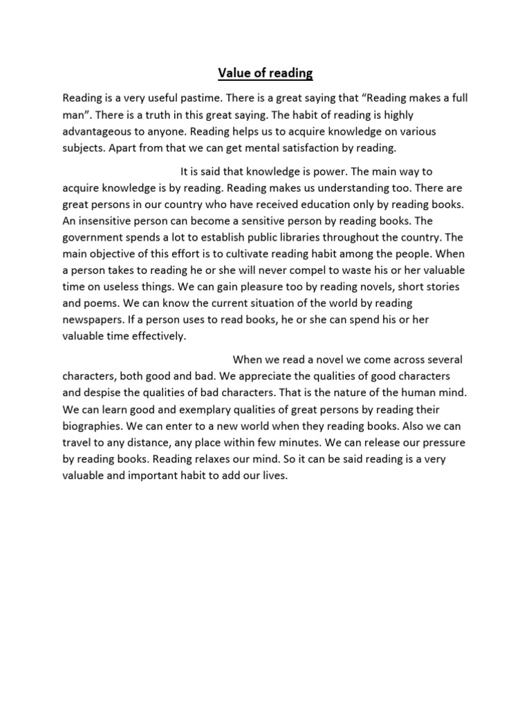 5value of Reading - 240909 - 185041 | PDF