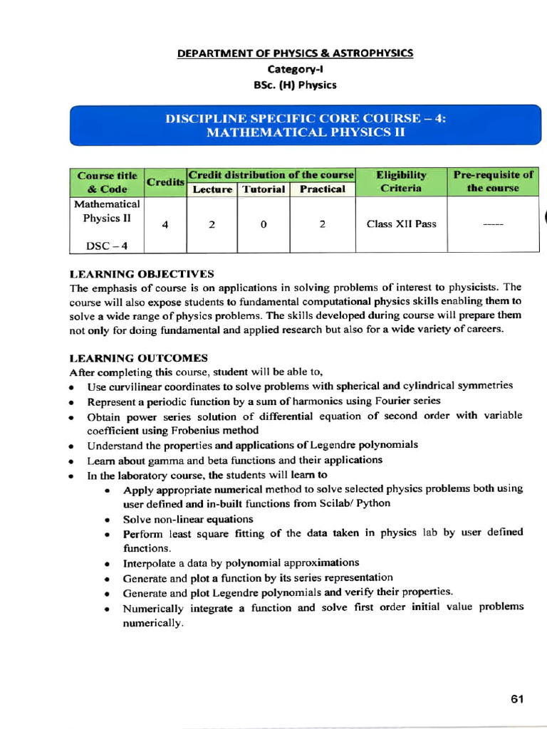 2nd Sem Nep Syllabus | PDF