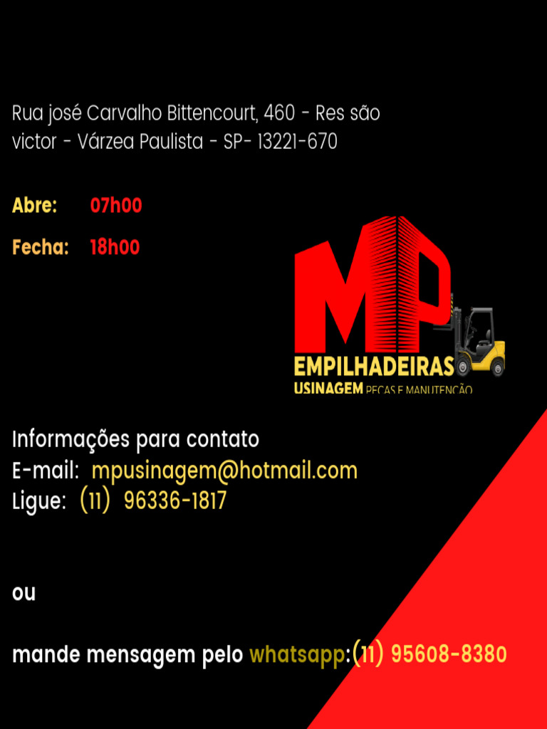 Peças e Serviços para Empilhadeiras | PDF | Máquinas | Ferramentas