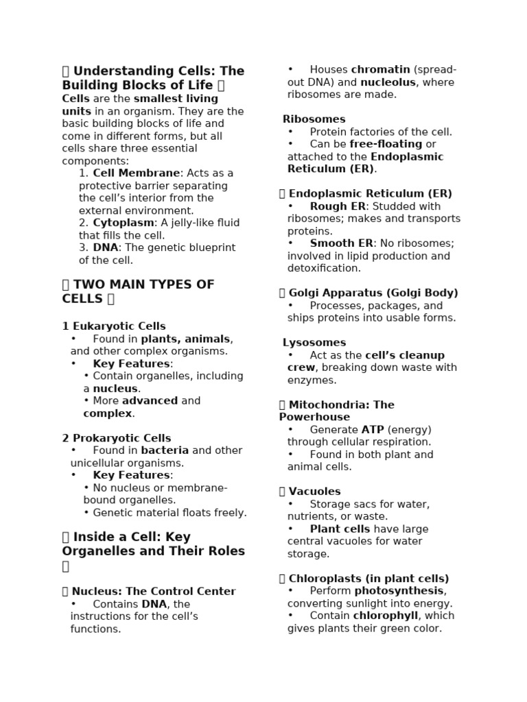? Understanding Cells | PDF | Cell (Biology) | Endoplasmic Reticulum