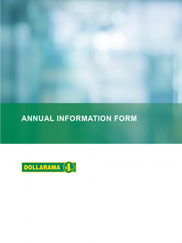 2024 Annual Information Form ENG Final | PDF | Retail | Merchandising