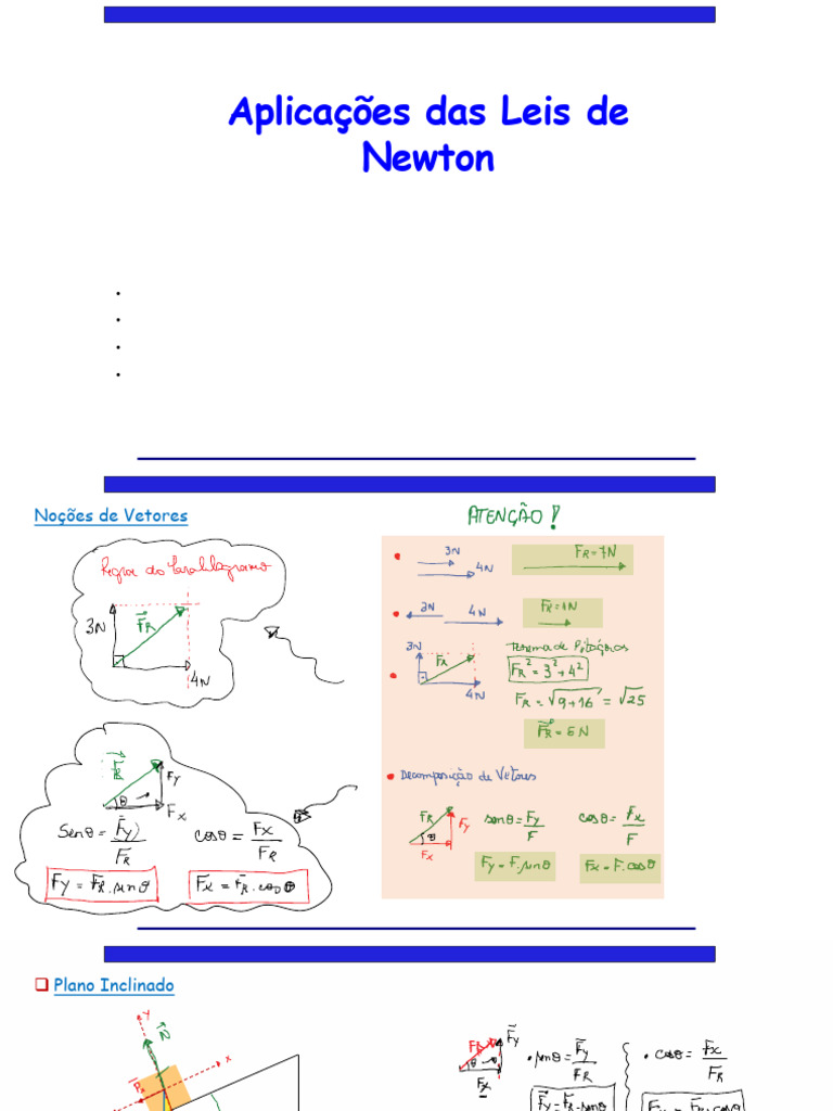 Aplicações Das Leis de Newton | PDF | Atrito | Força