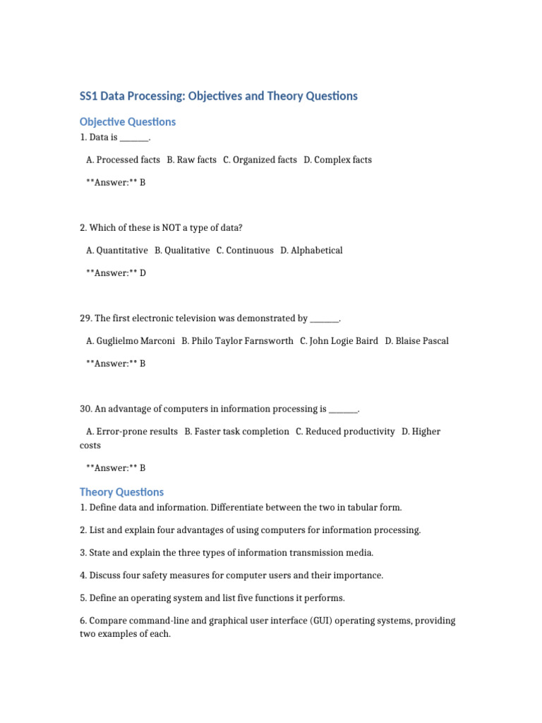 SS1_Data_Processing_Questions | PDF