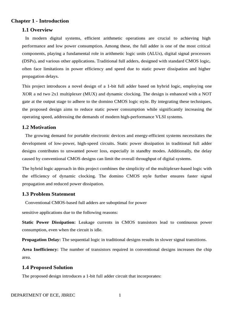 1 Bit Full Adder Pdf Logic Gate Cmos